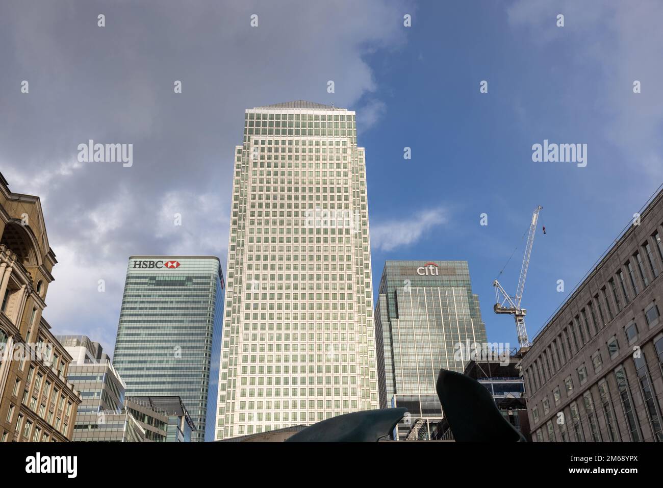London, UK - September 8 2022 - Modern steel and glass towers and ...