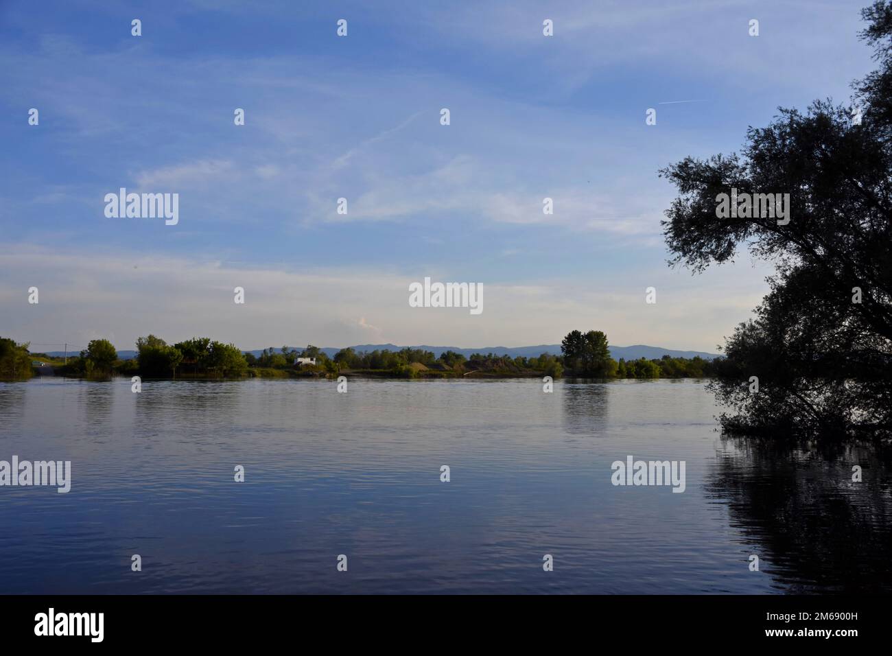 A view of a riverbank Stock Photo - Alamy