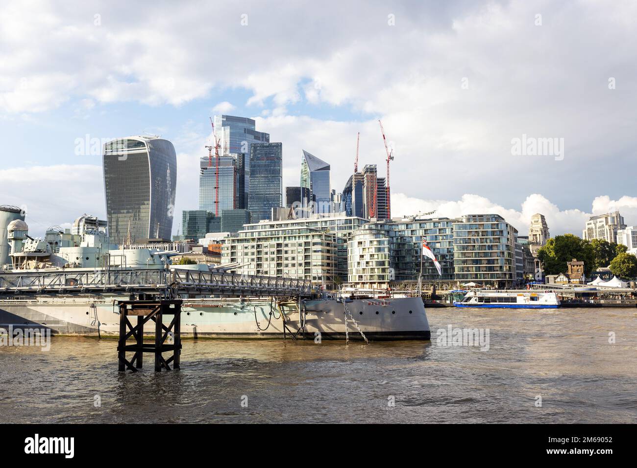 London, UK - September 8 2022 - View on London docklands and Canary ...