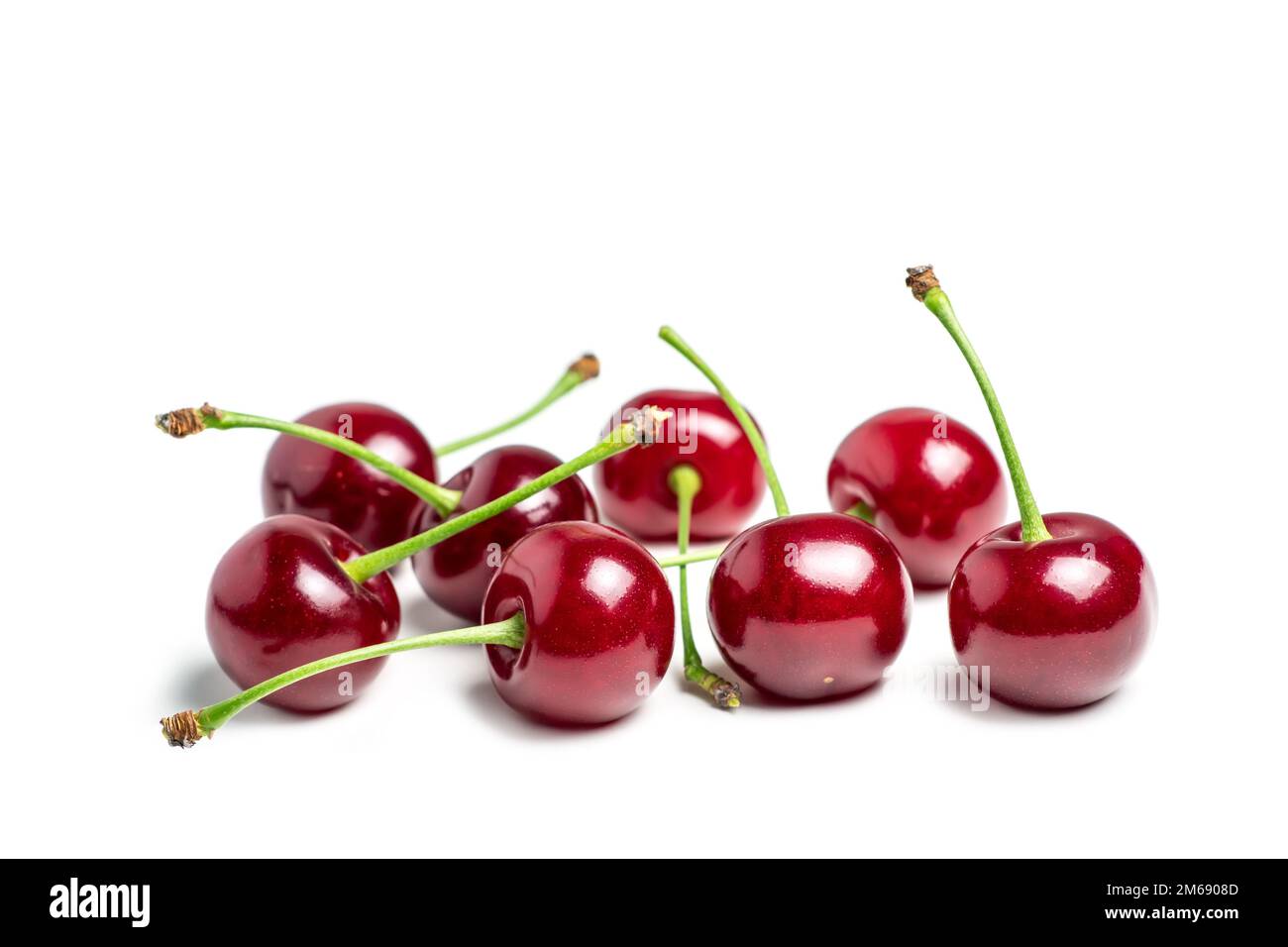 Cherry isolated. Cherries on white background. Sour cherry on white ...