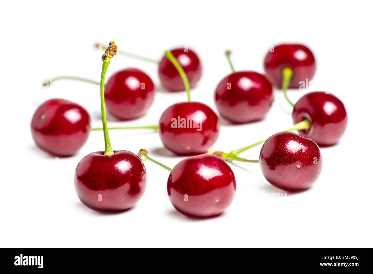 Cherry isolated. Cherries on white background. Sour cherry on white ...