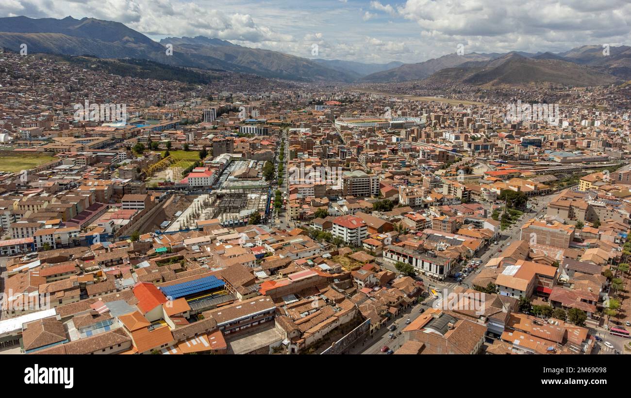 Aerial view of the city of Cusco. Peru Stock Photo - Alamy