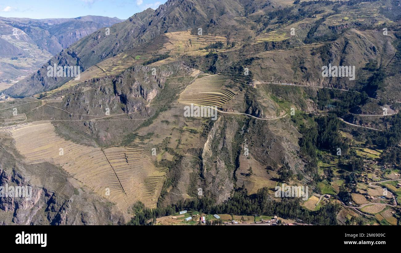 Nice view of the Pisac ruins in Cusco. Peru Stock Photo - Alamy