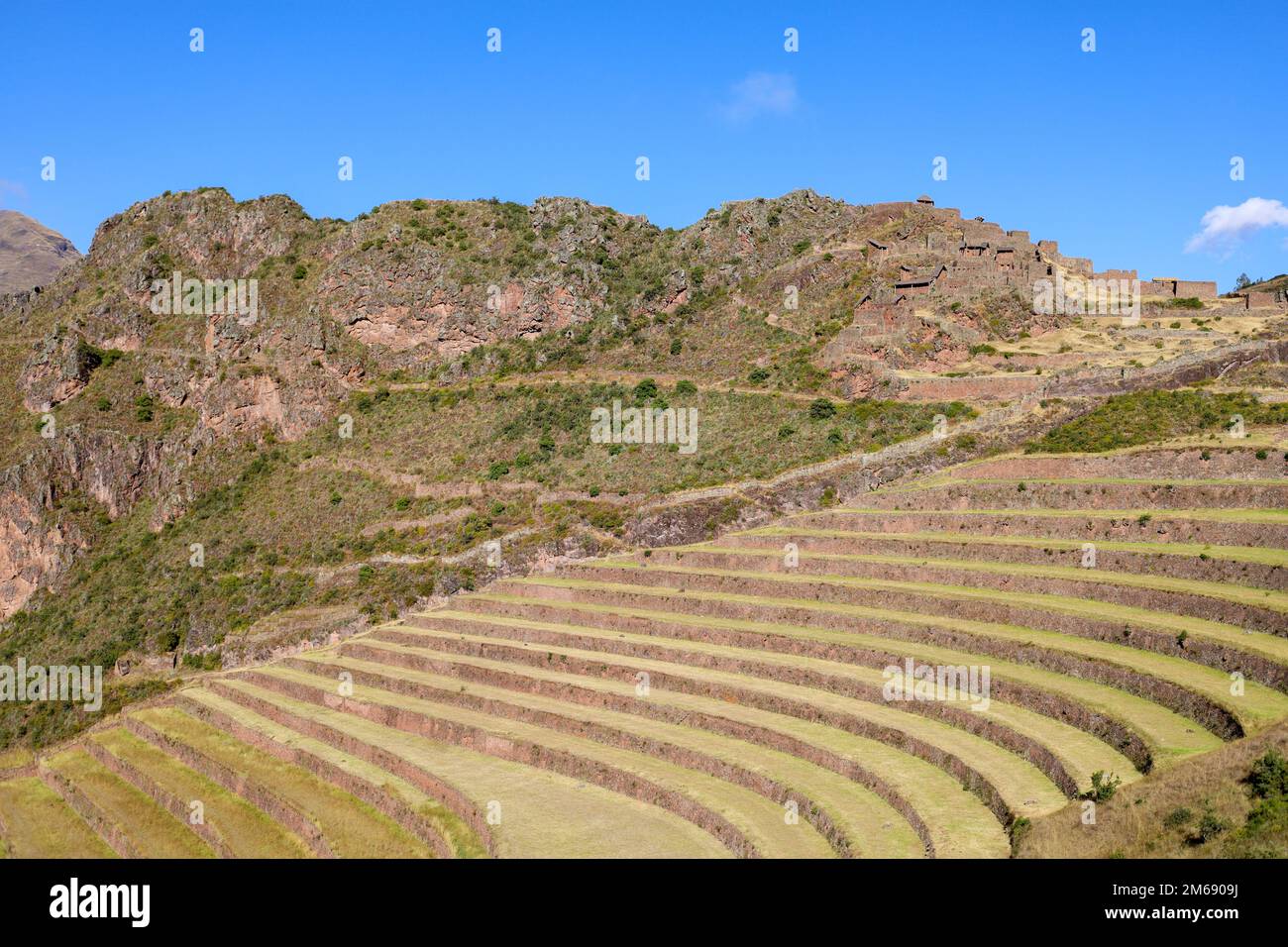 Nice view of the Pisac ruins in Cusco. Peru Stock Photo - Alamy