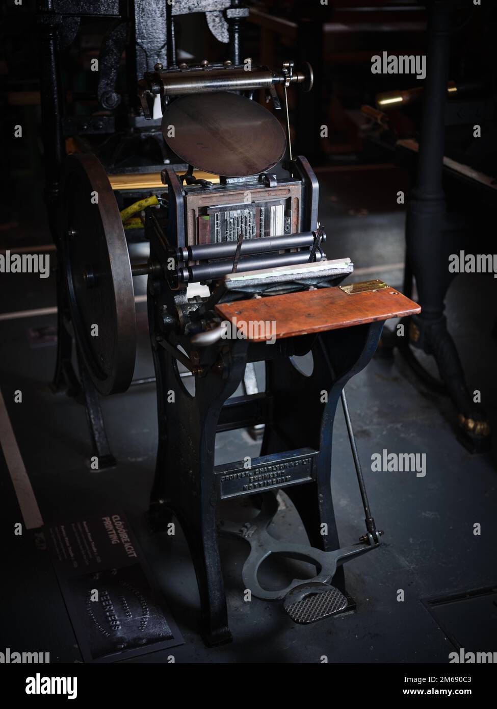 Treadle Peerless Plating printing machine Stock Photo - Alamy