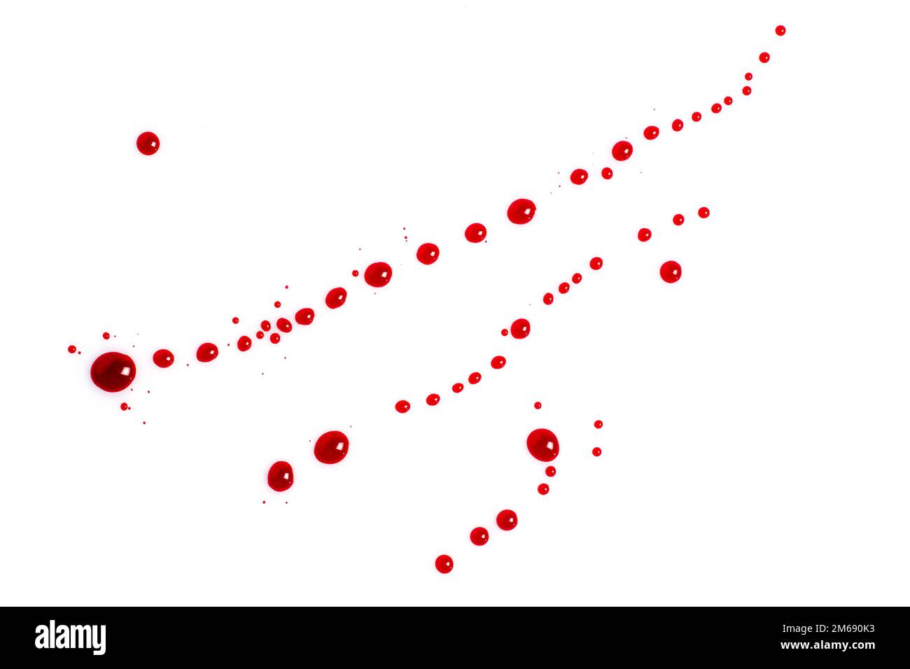 Blood splashed isolated on white background close up Stock Photo - Alamy