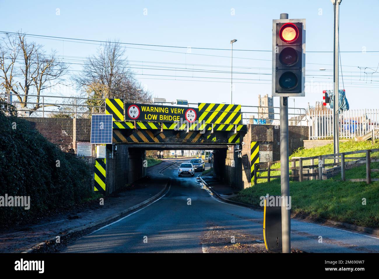 Very low bridge in Newmarket, Suffolk, UK Stock Photo - Alamy
