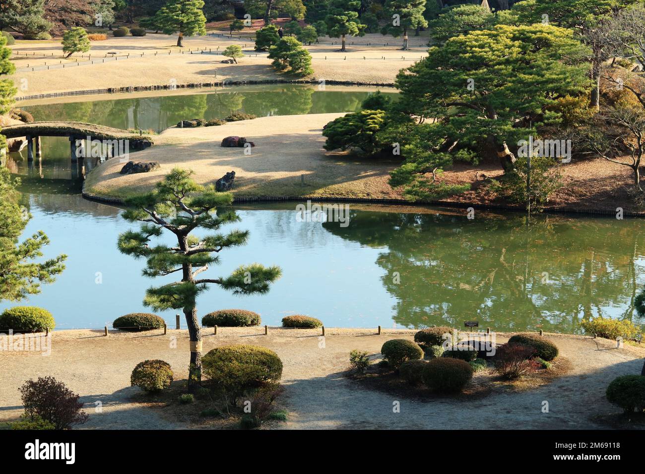 TOKYO, JAPAN - December 28, 2022: Winter view of Rikugien Gardens in ...