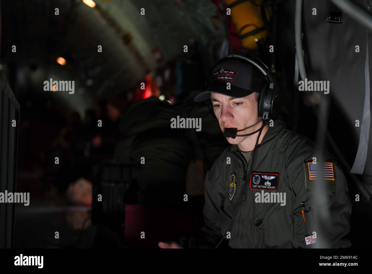 Tech Sgt. Matthew Hurless, 92nd Air Refueling Squadron boom operator ...