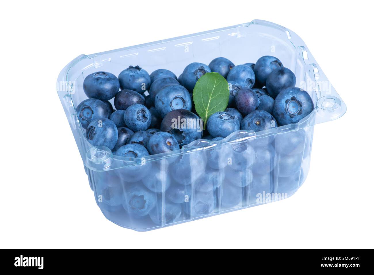 Blueberries in the basket isolate on white background Stock Photo - Alamy