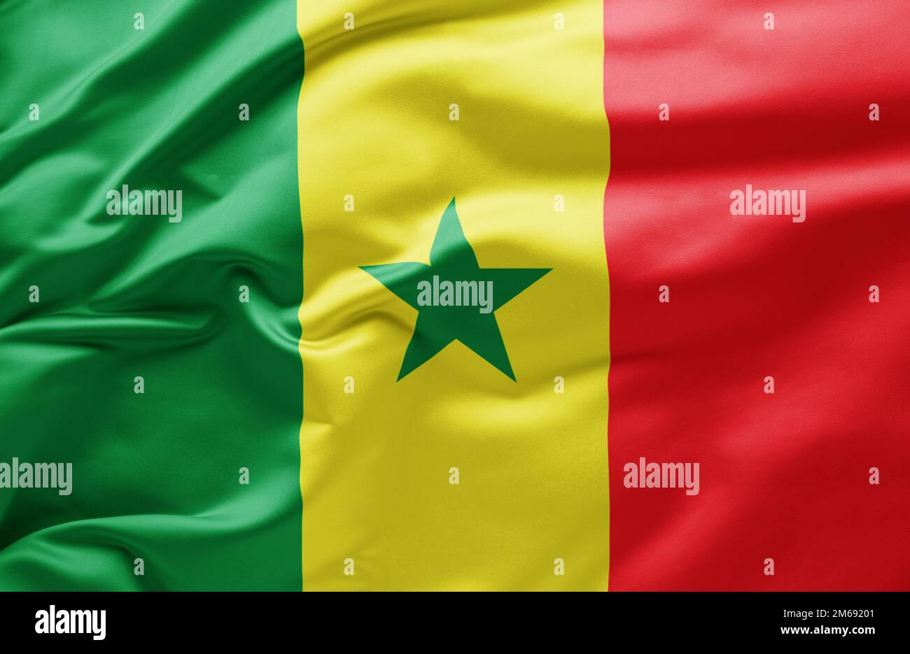 Waving national flag of Senegal Stock Photo - Alamy