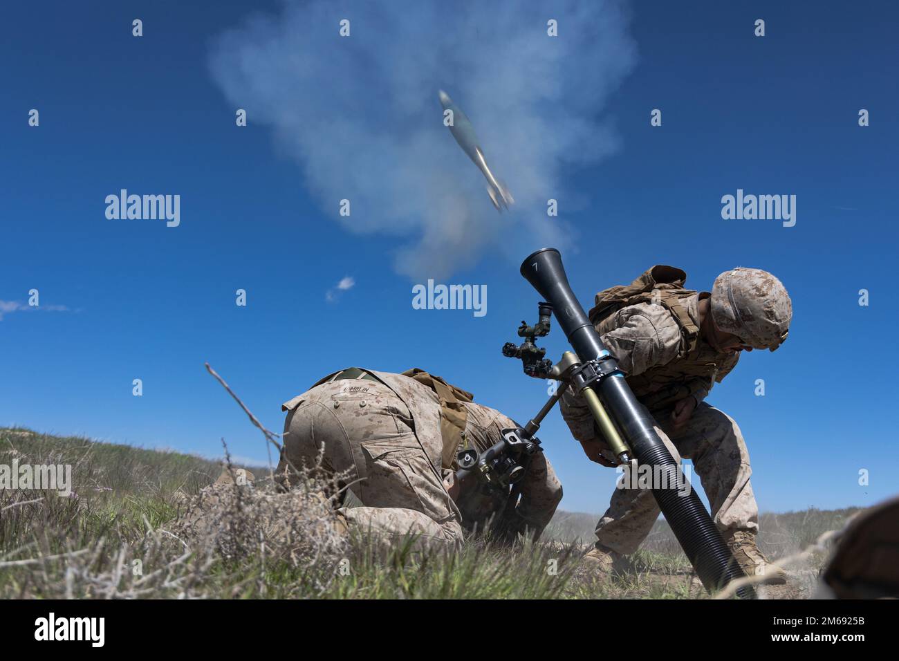 U.S. Marines Lance Cpl. Travis Pritchett (left) and Lance Cpl. Bryan ...
