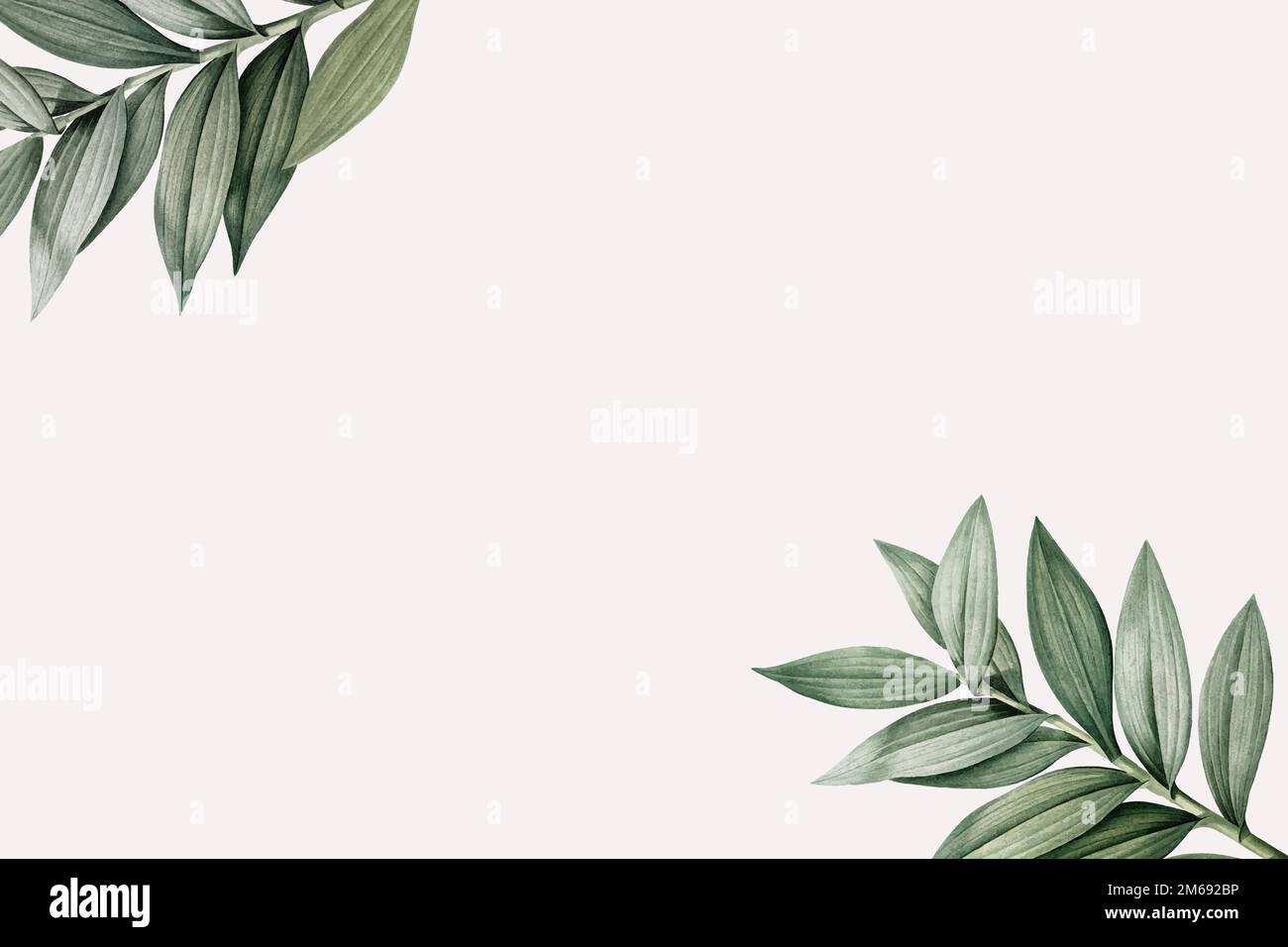 Tropical botanic leaves background illustration Stock Vector Image ...
