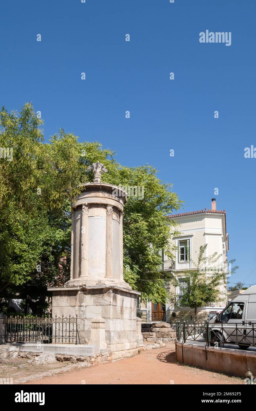 Choragic Monument of Lysicrates, Athens, Greece, photographed here on a ...