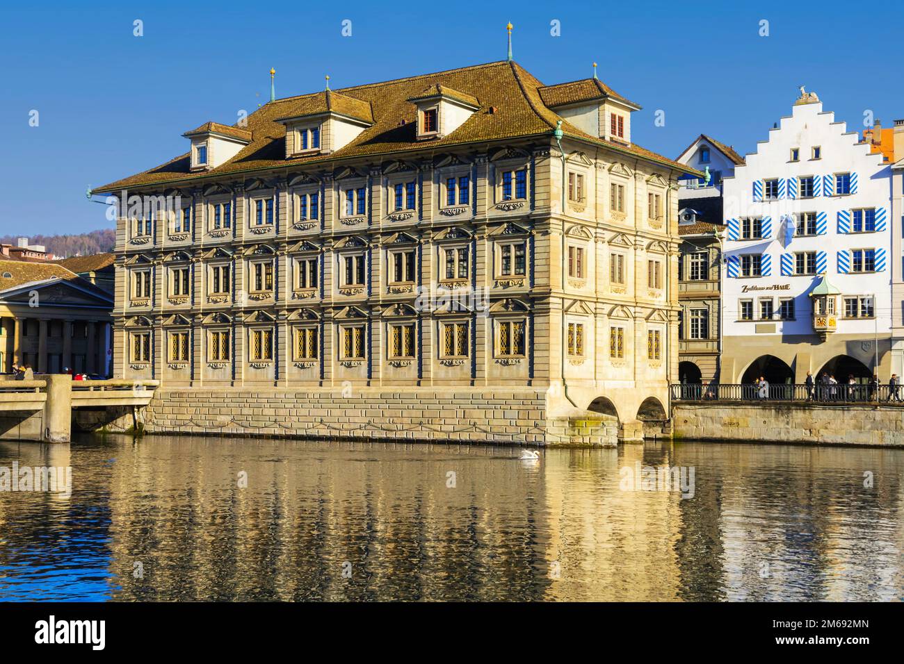 The Rathaus in Zürich, Switzerland is Zürich's Town Hall by Limmat ...