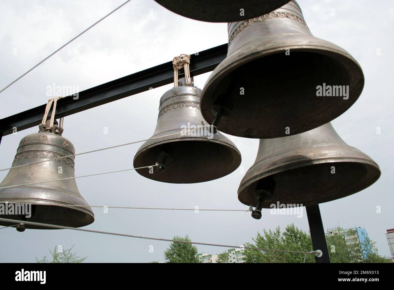 Bell for the bell tower. Church of Feodor Ushakov. Russia Stock Photo ...