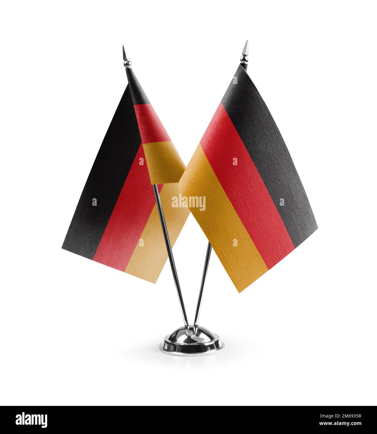 Small national flags of the Germany on a white background Stock Photo ...