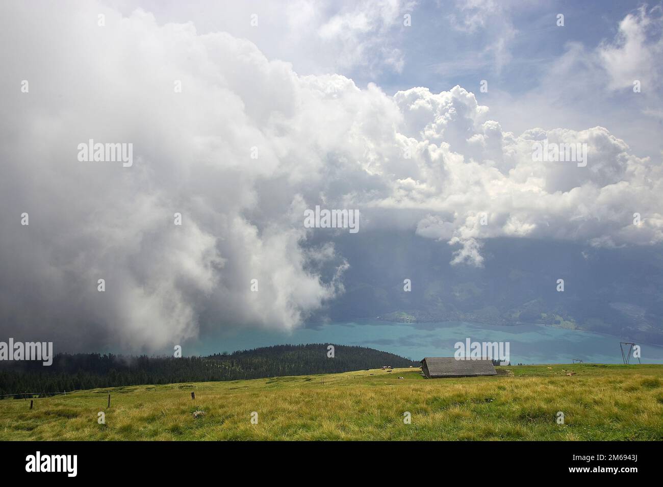 Clouds over the lake Stock Photo - Alamy