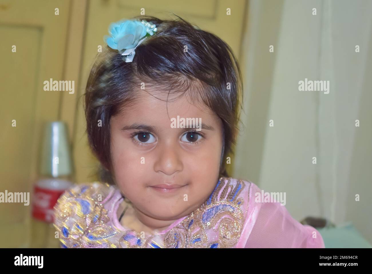 Punjab, Pakistan- January 5, 2023: Beautiful portrait of a little cute ...