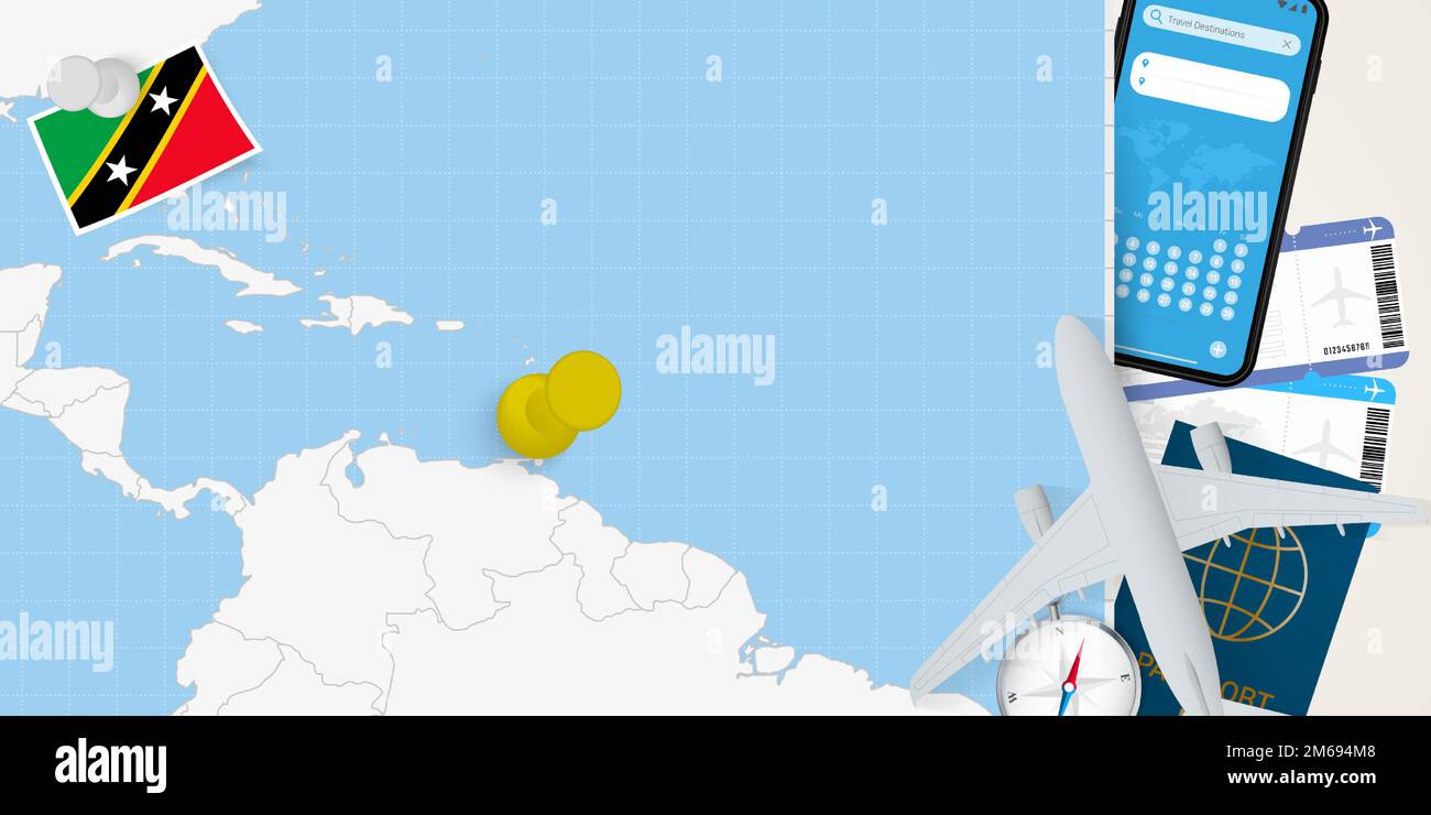 Nevis tourist map Stock Vector Images - Alamy