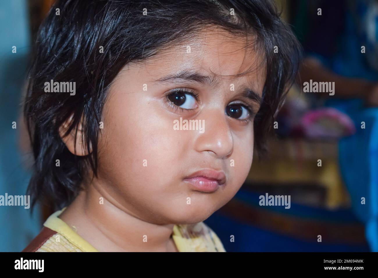 Punjab, Pakistan- January 5, 2023: Beautiful portrait of a little cute ...