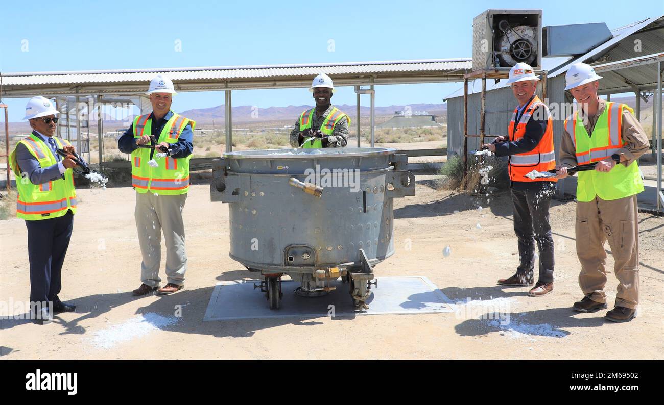 (CHINA LAKE) – Participants in the ceremonial groundbreaking for the ...