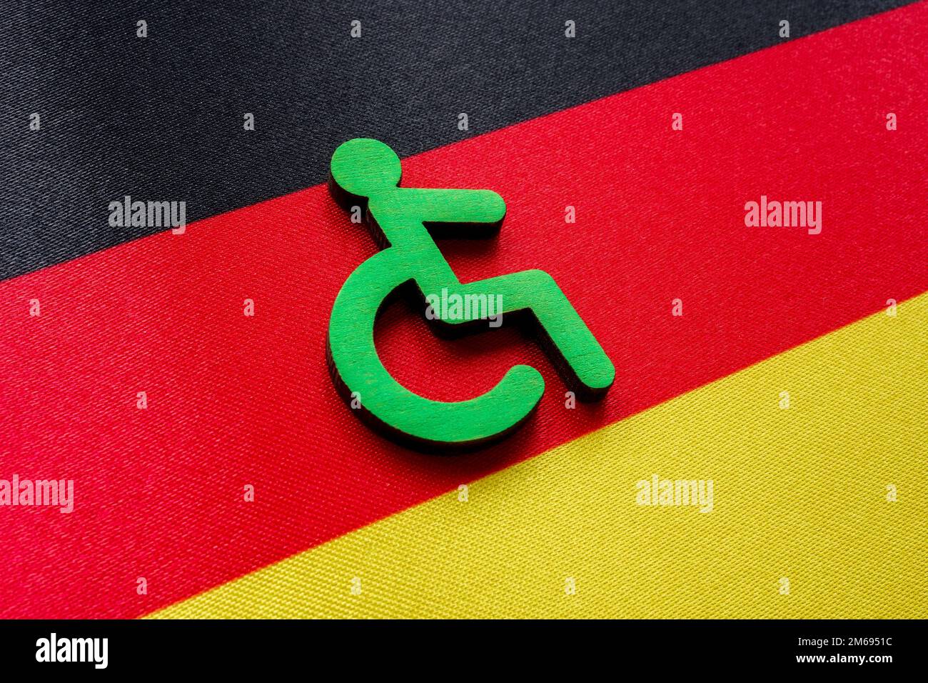 A Disabled person sign and flag of Germany Stock Photo - Alamy