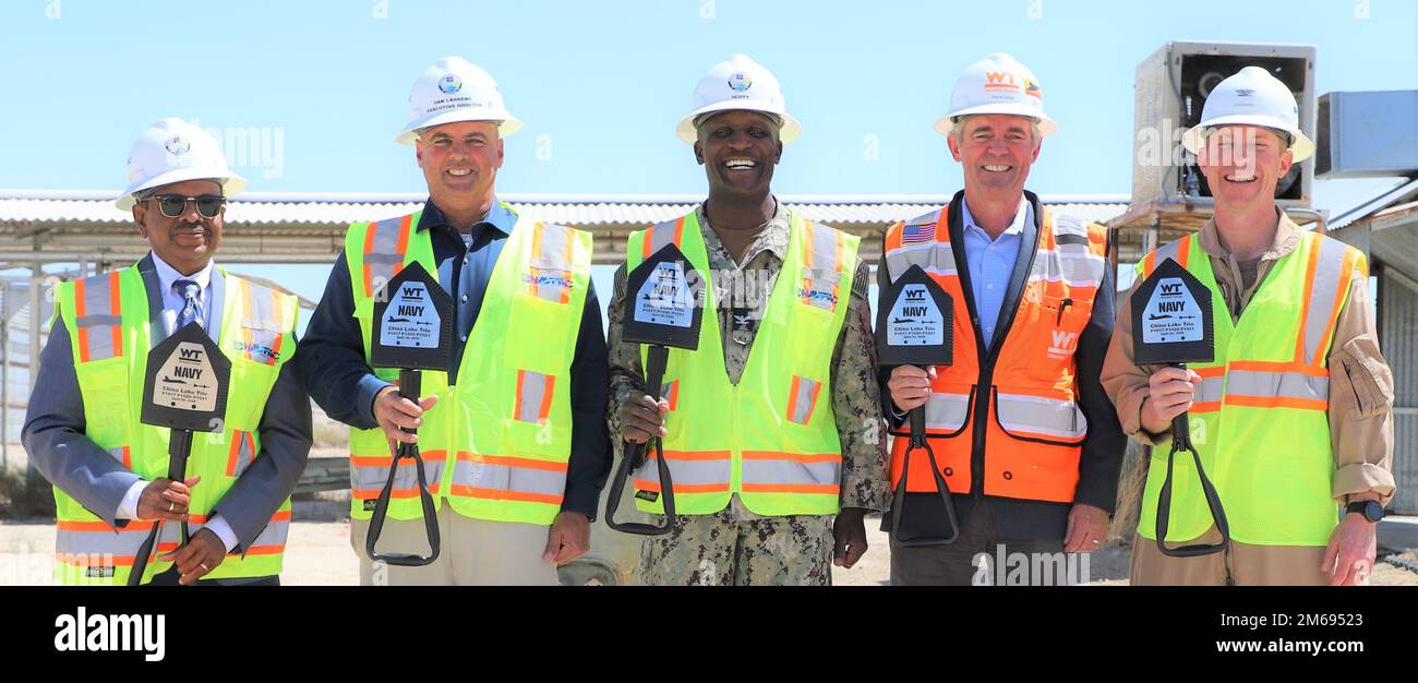 (CHINA LAKE) – Participants in the ceremonial groundbreaking for the ...
