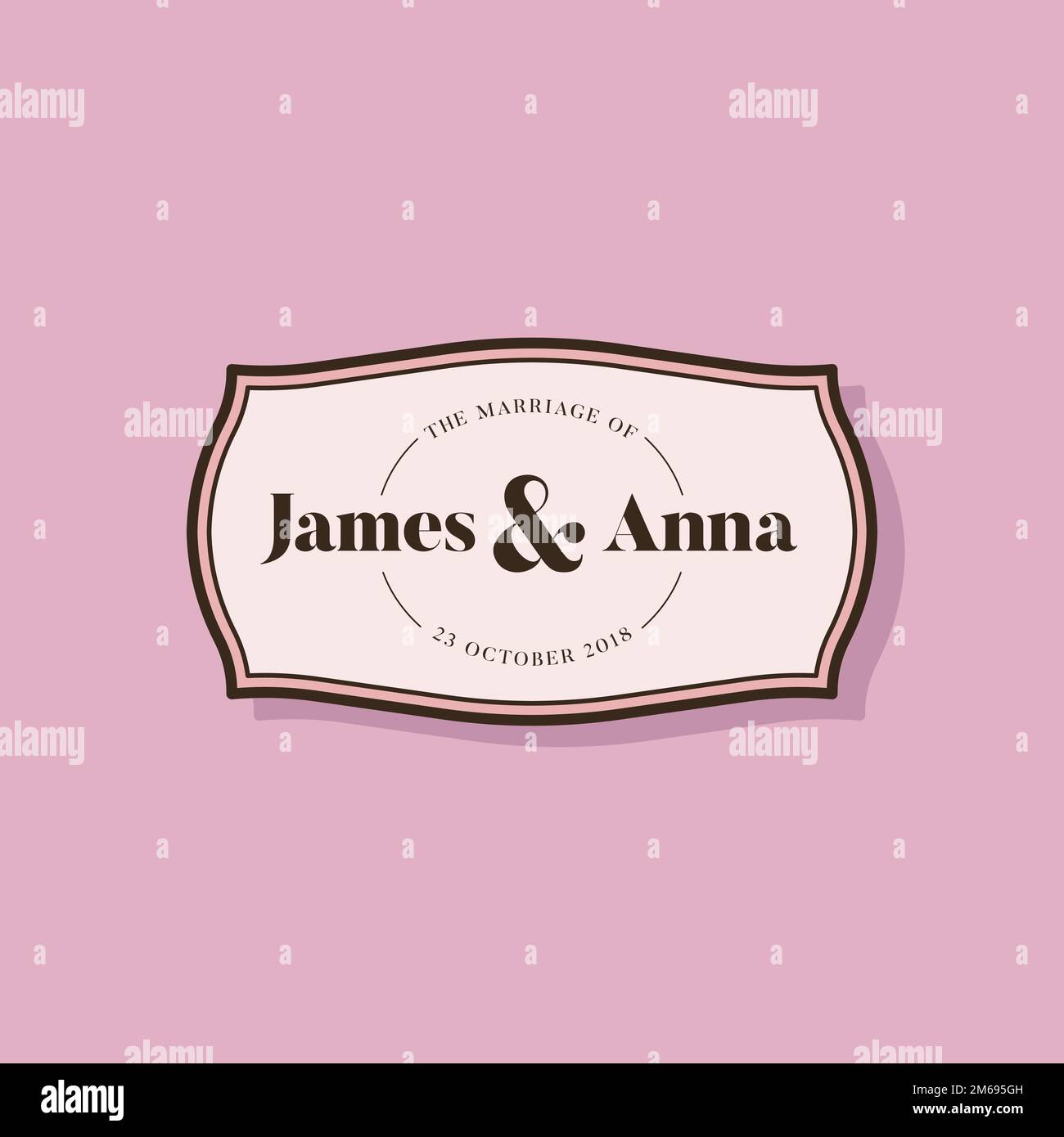 Classic style wedding invitation badge Stock Vector Image & Art - Alamy