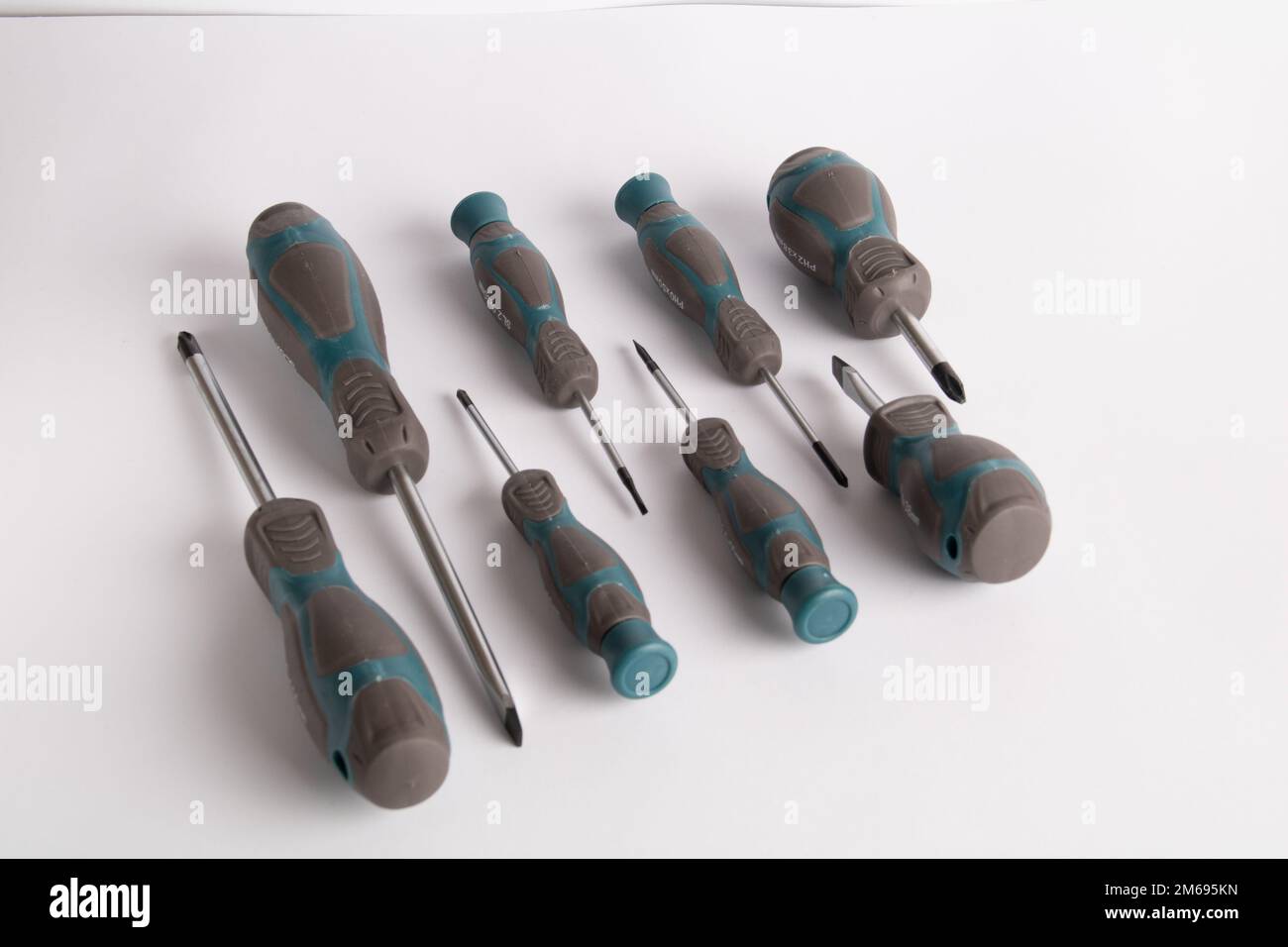 photo of a set of working tools on a white background Stock Photo - Alamy