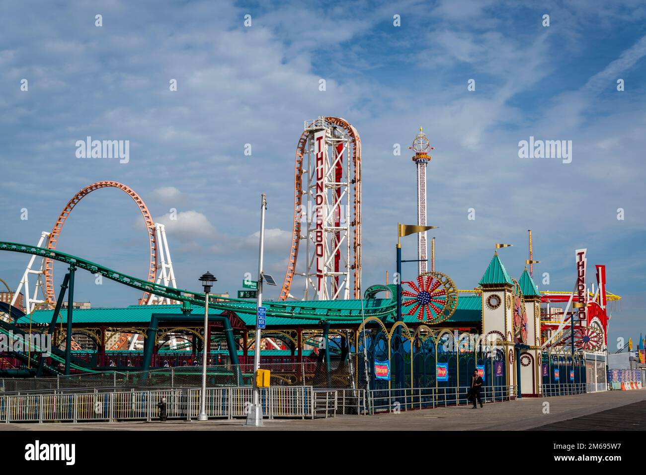 Thunderbolt roller coaster at Coney Island amusement park, Brooklyn ...