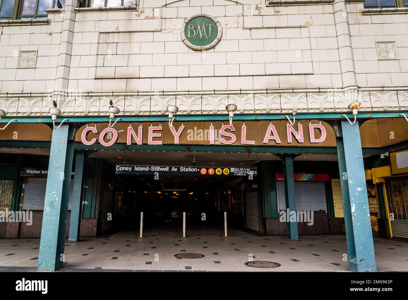 Coney Island train station, Brooklyn, New York City, USA Stock Photo ...