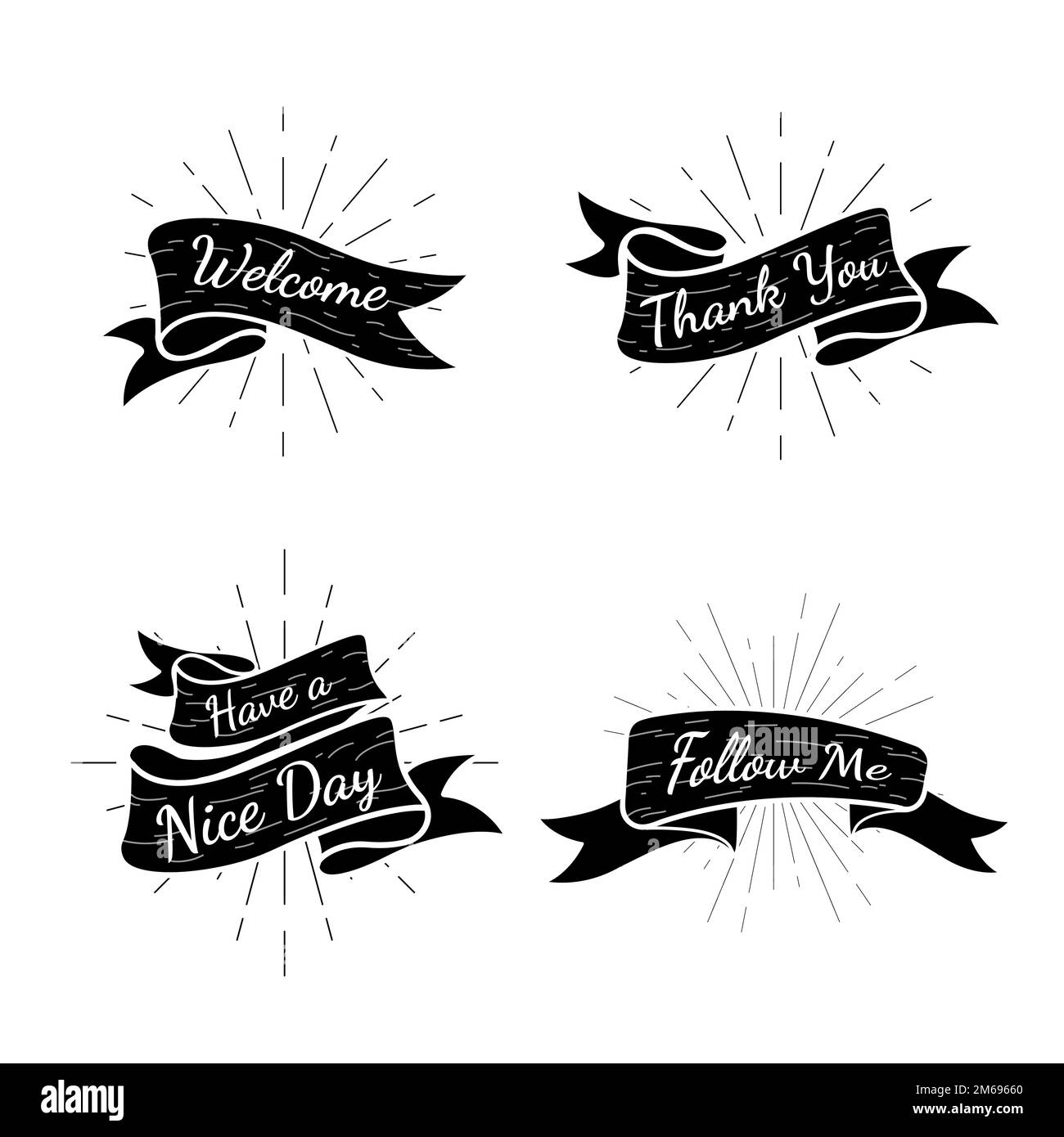 Banners with texts vector set Stock Vector Image & Art - Alamy