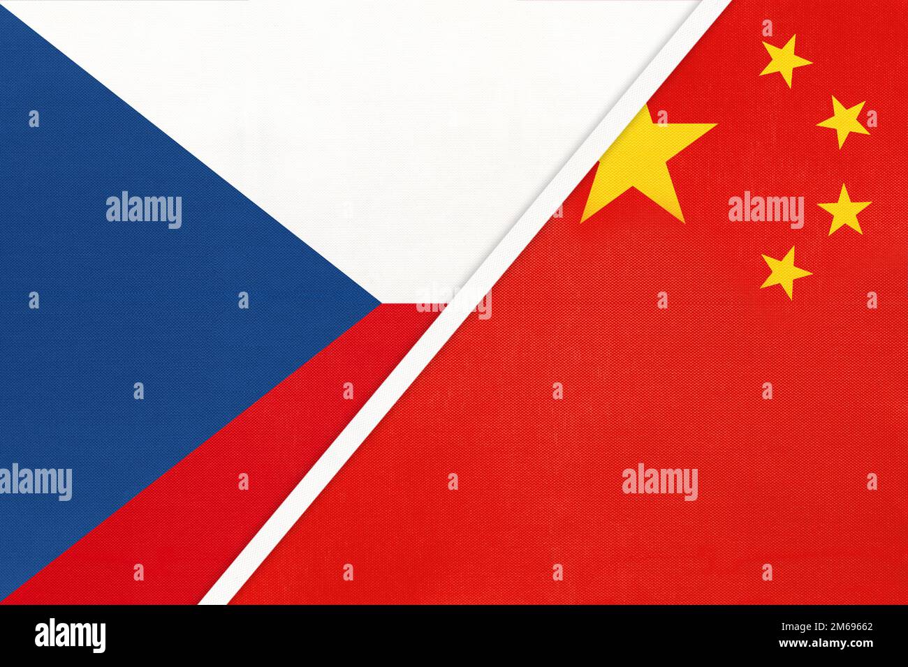 Czech Republic and China or PRC, symbol of country. Czechia vs Chinese ...