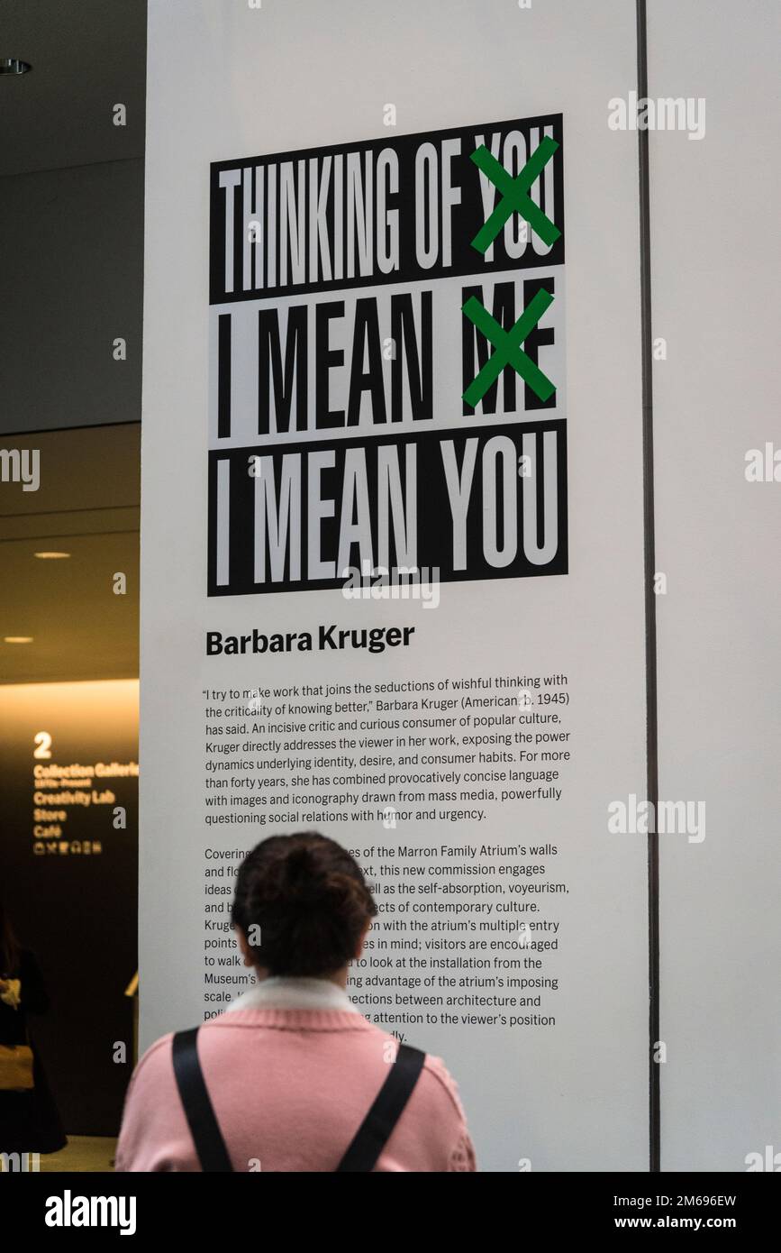 Barbara Kruger artwork Thinking of You, I mean Me, I mean YOU, , MOMA ...