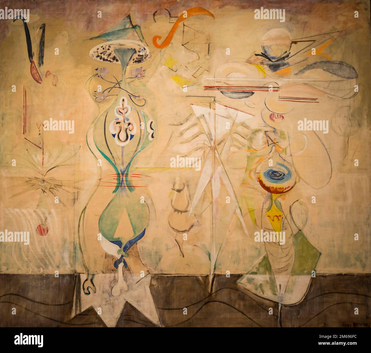 Mark Rothko painting Slow Swirl at the Edge of the Sea, 1944, MOMA, The ...