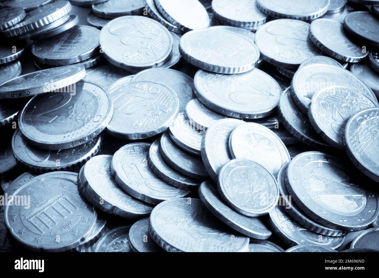 Many Euro Coins Stock Photo - Alamy