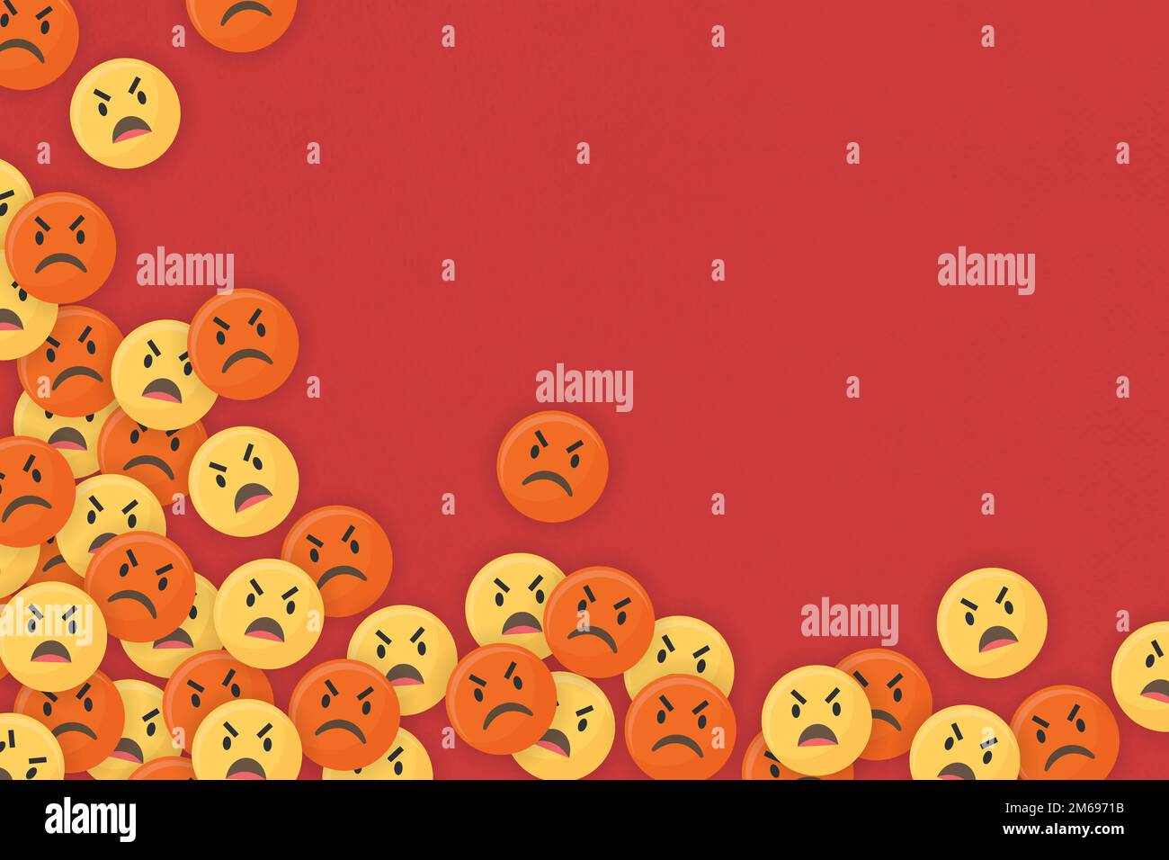 Social media icons themed border on a red background vector Stock ...