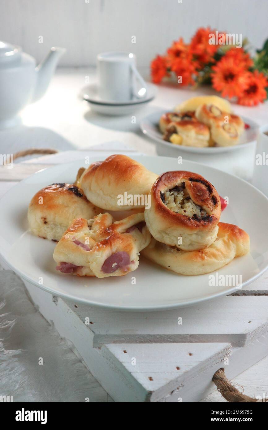 mini buns with various fillings Stock Photo - Alamy