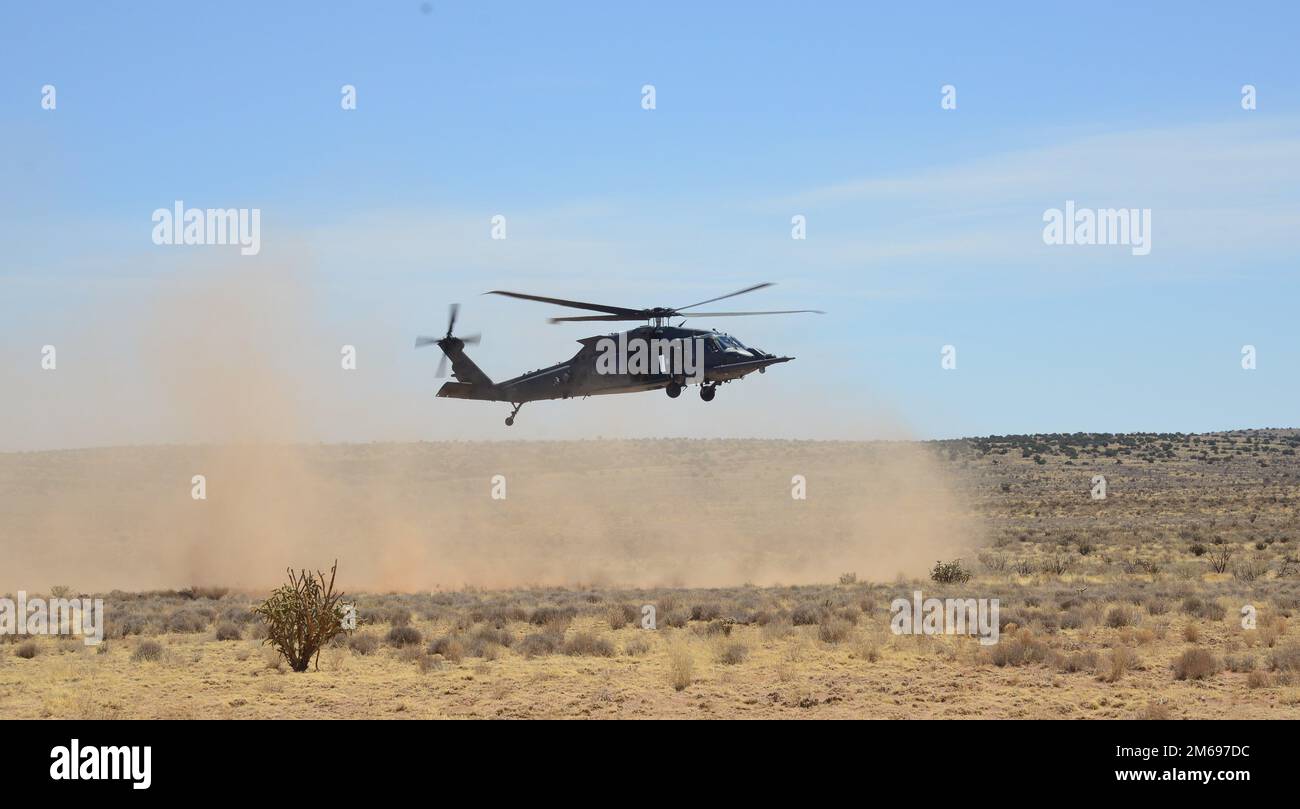 A HH-60W from the 512th Rescue Squadron demonstrated brownout landings ...