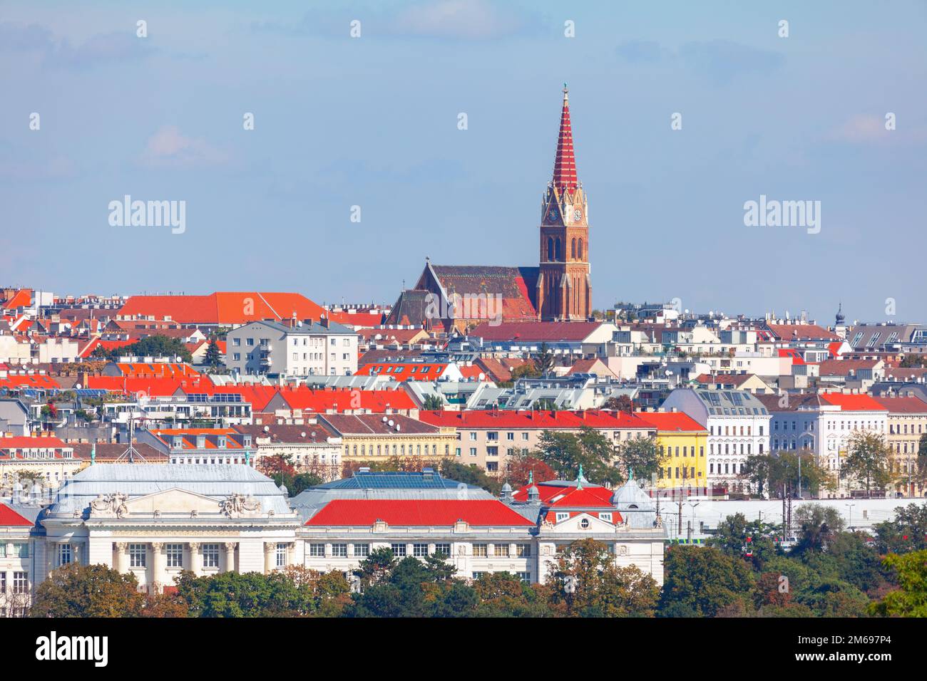 Cathedral in residential district of Vienna . Neu Penzing district of ...