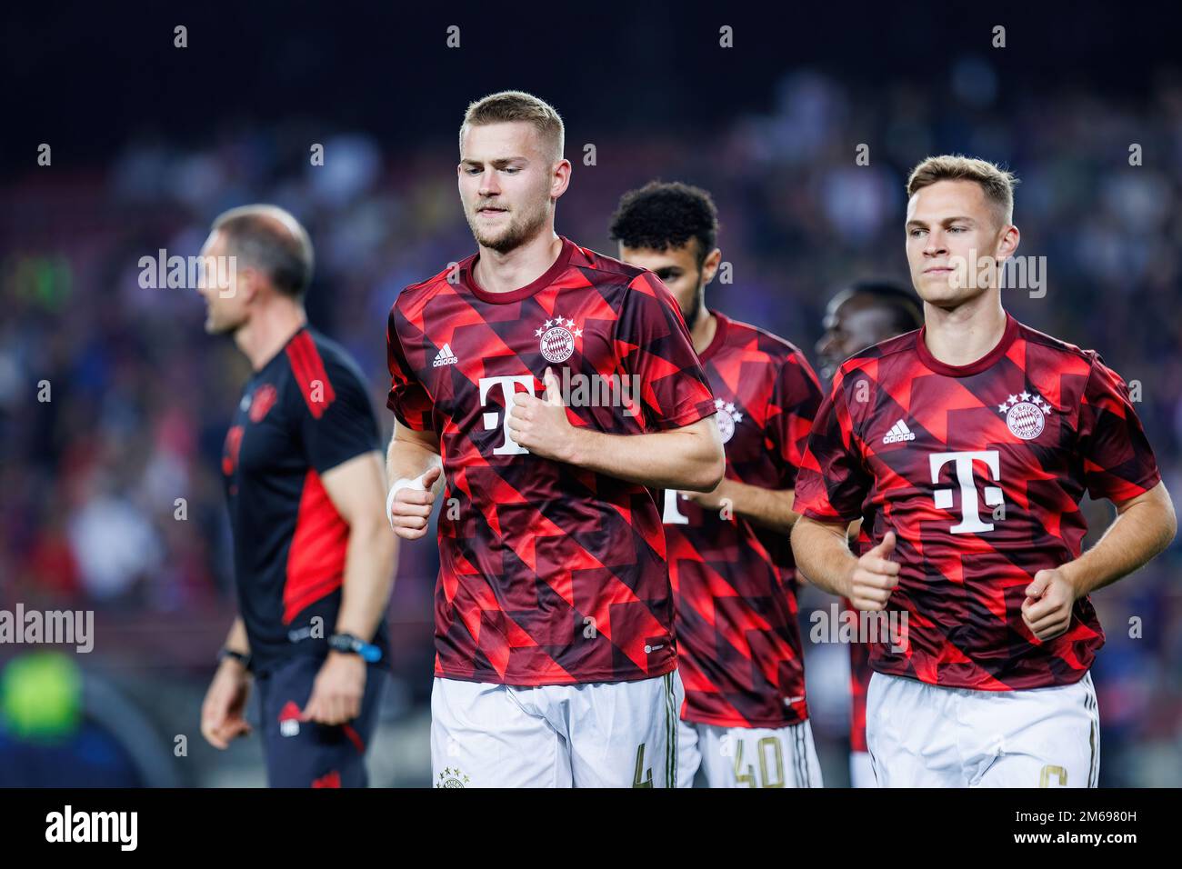 BARCELONA - OCT 26: De Ligt warms up prior to the Champions League ...
