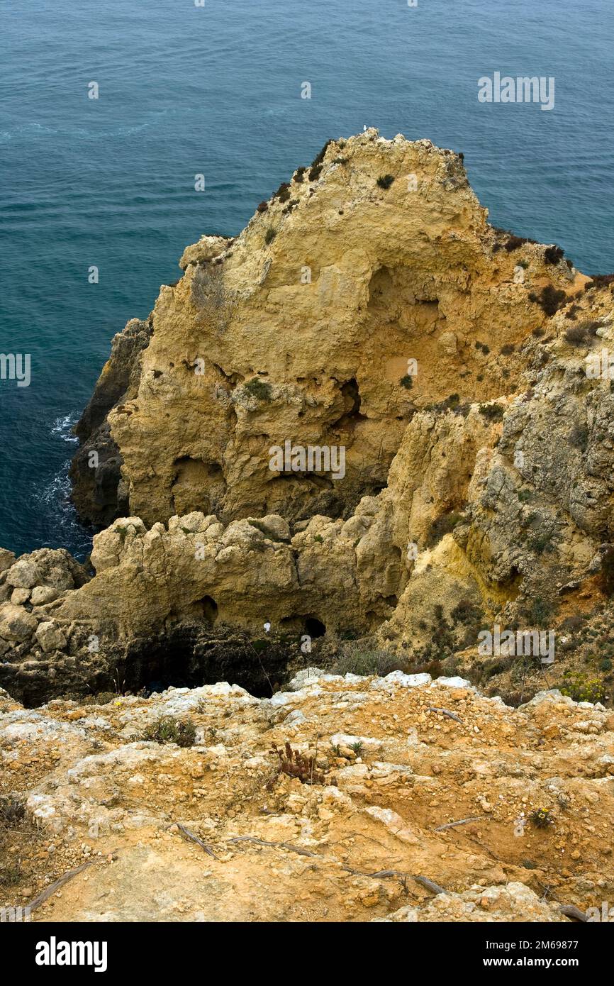 Coastal section, Algarve, Portugal Stock Photo - Alamy