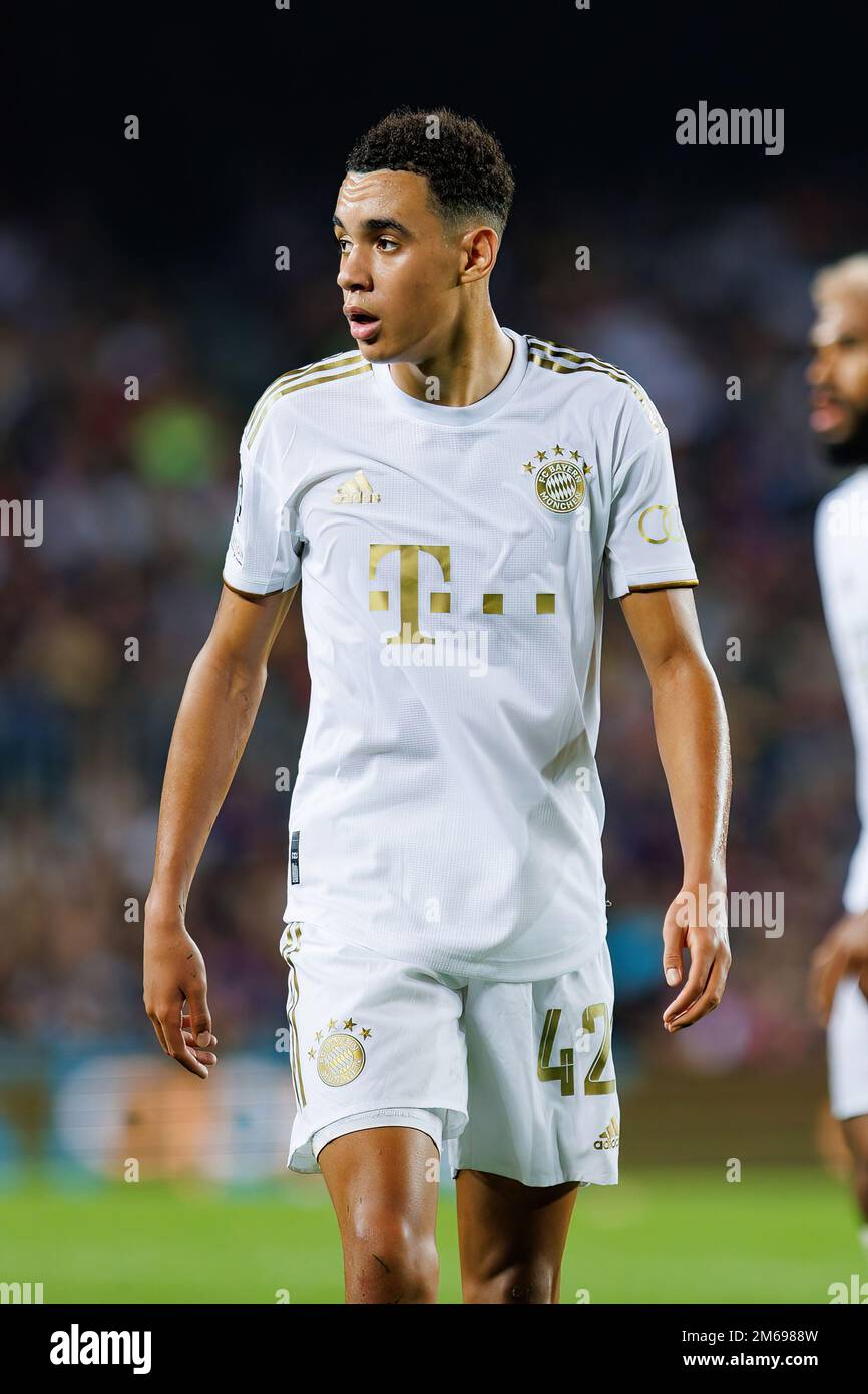 BARCELONA - OCT 26: Musiala in action during the Champions League match ...