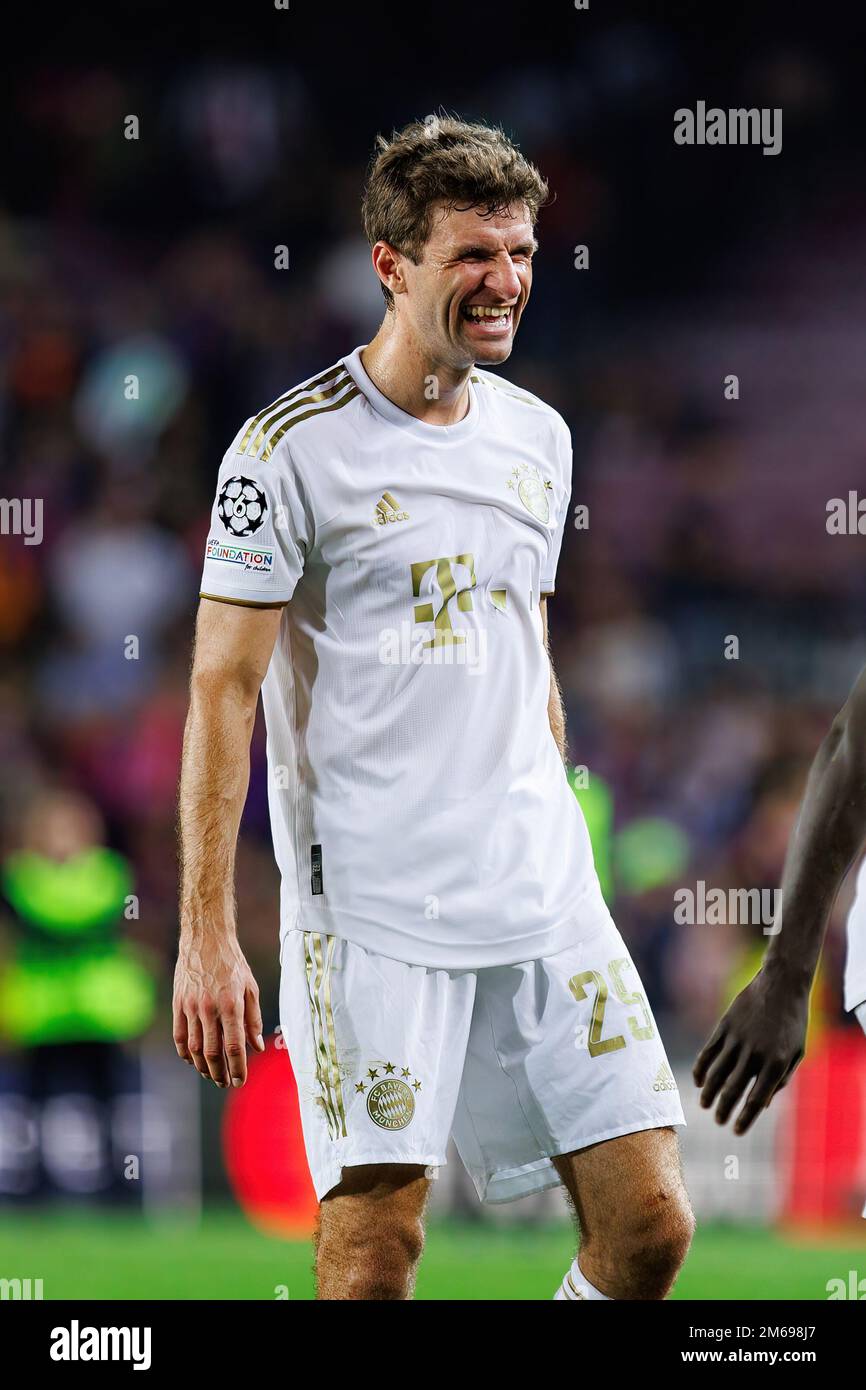 BARCELONA - OCT 26: Muller celebrates the victory at the Champions ...
