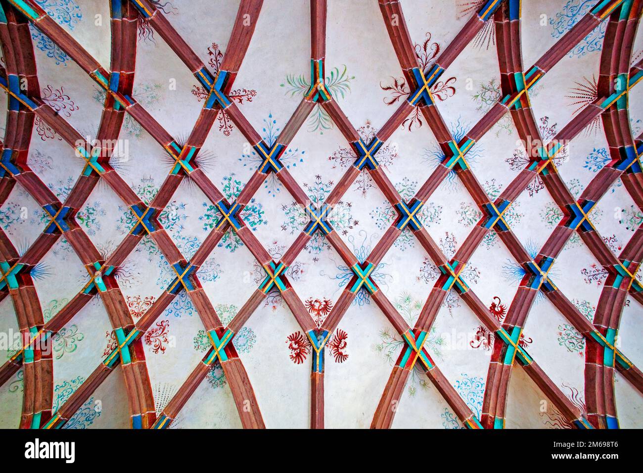 Painted reticulated vaulting Stock Photo - Alamy