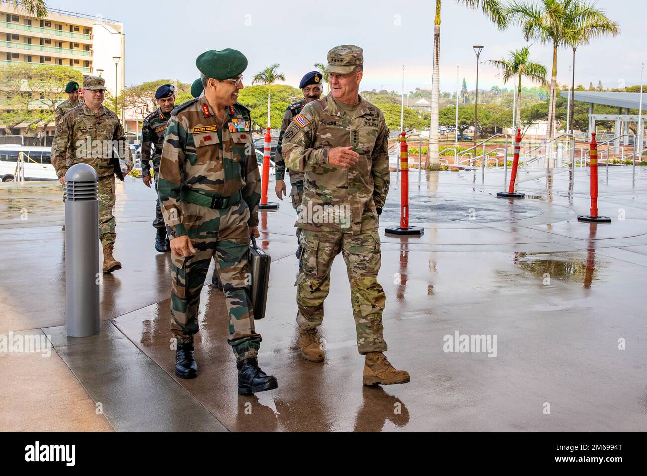 U.S. Army Pacific Commanding General, Gen. Charles A. Flynn, meets with ...