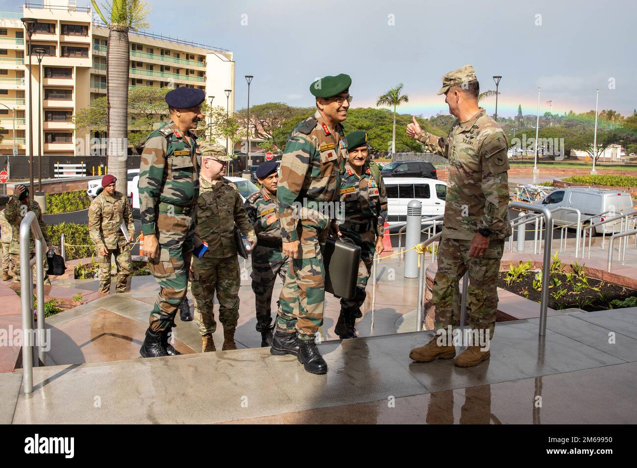 U.S. Army Pacific Commanding General, Gen. Charles A. Flynn, meets with ...