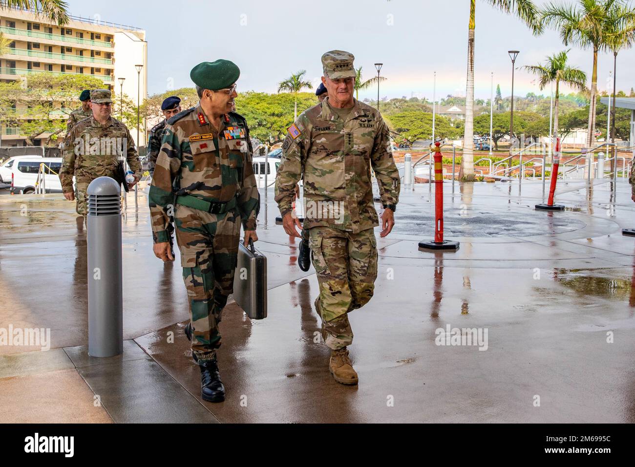 U.S. Army Pacific Commanding General, Gen. Charles A. Flynn, meets with ...