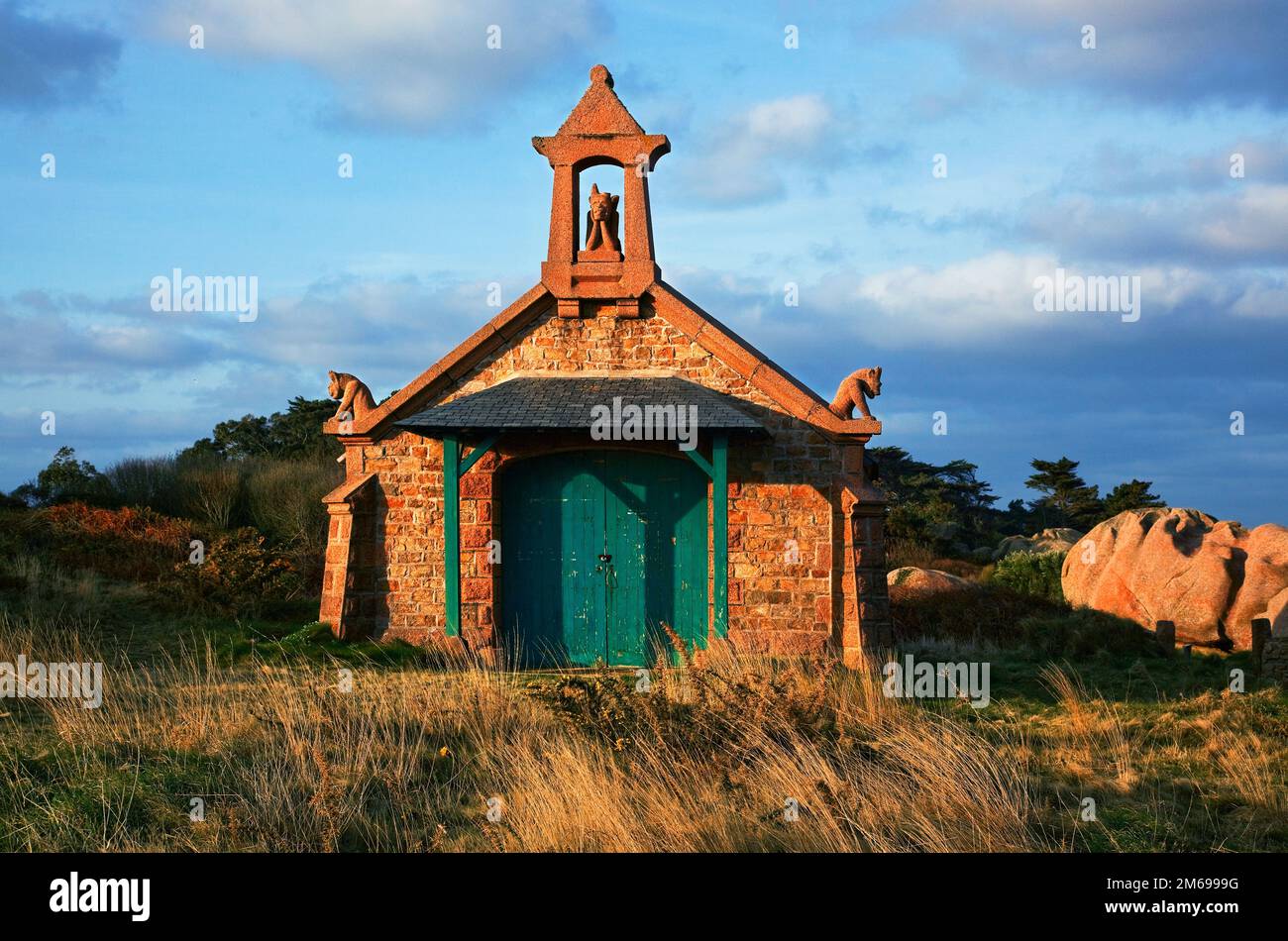 Templar chapel near Ploumanach Stock Photo - Alamy